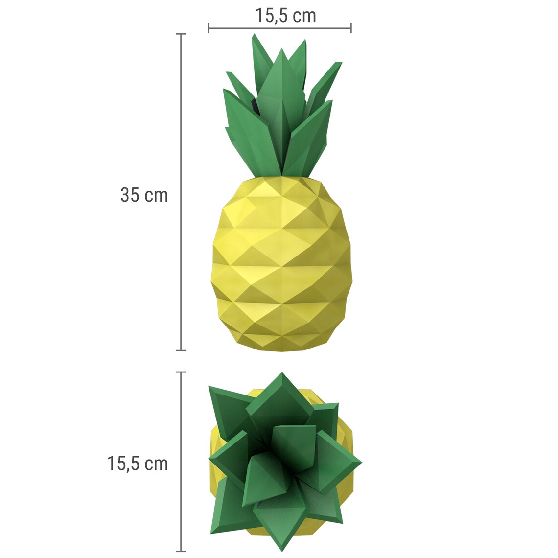 Pineapple 3D Papercraft DIY Paper Sculpture Paper Model - Etsy