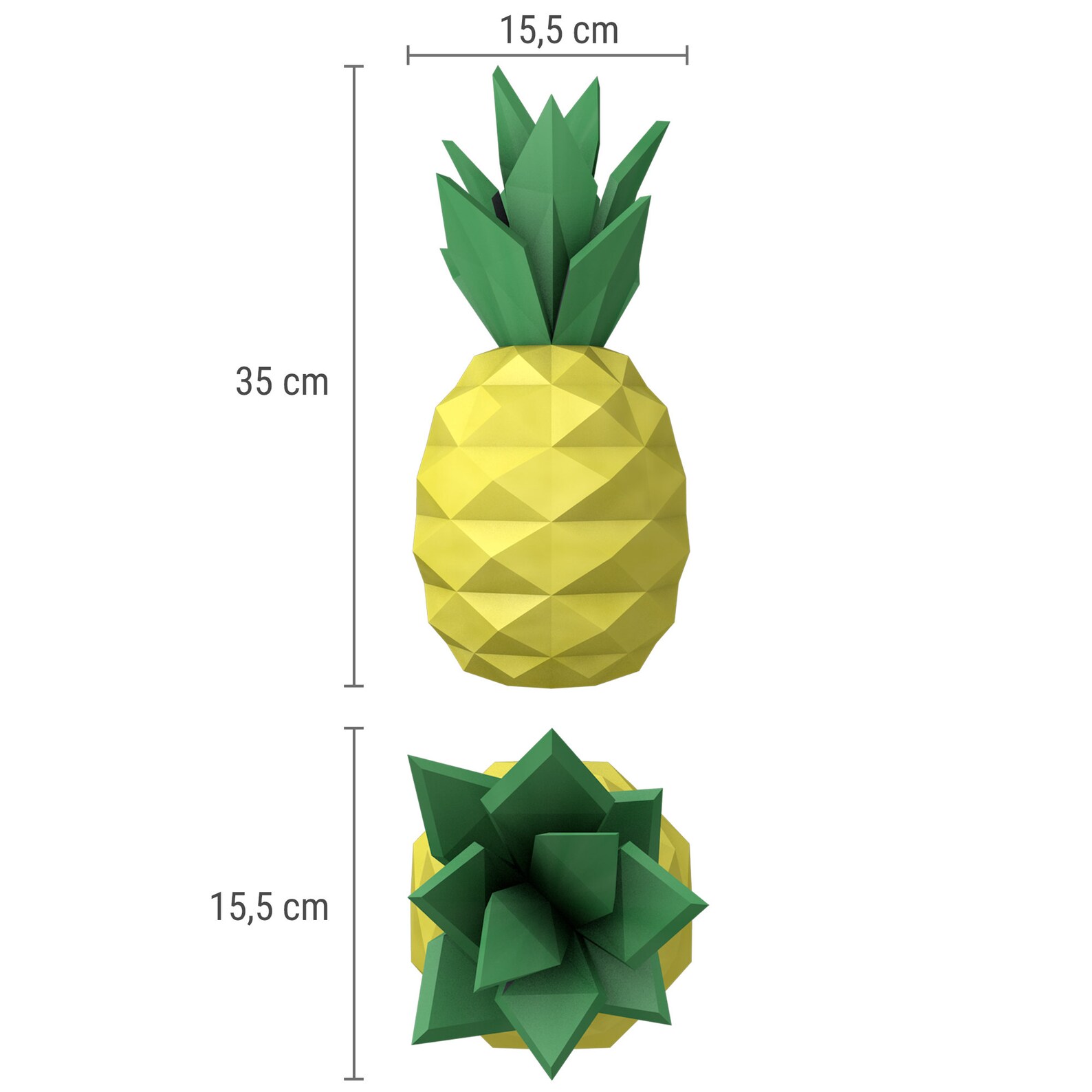 Pineapple 3D Papercraft DIY Paper Sculpture Paper Model Pattern Do It ...
