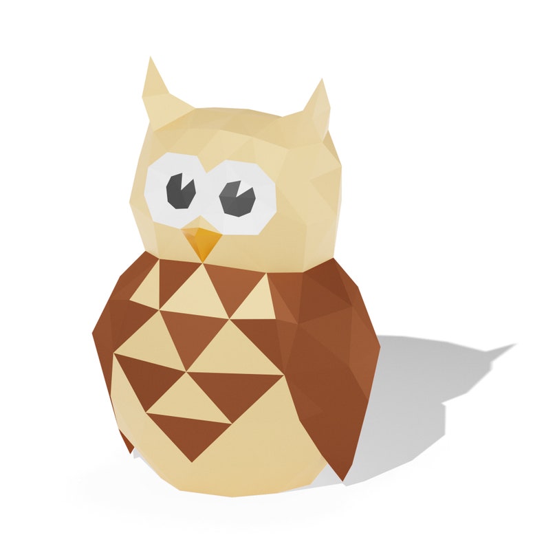 Owl 3D Papercraft DIY Paper Sculpture Paper Model - Etsy