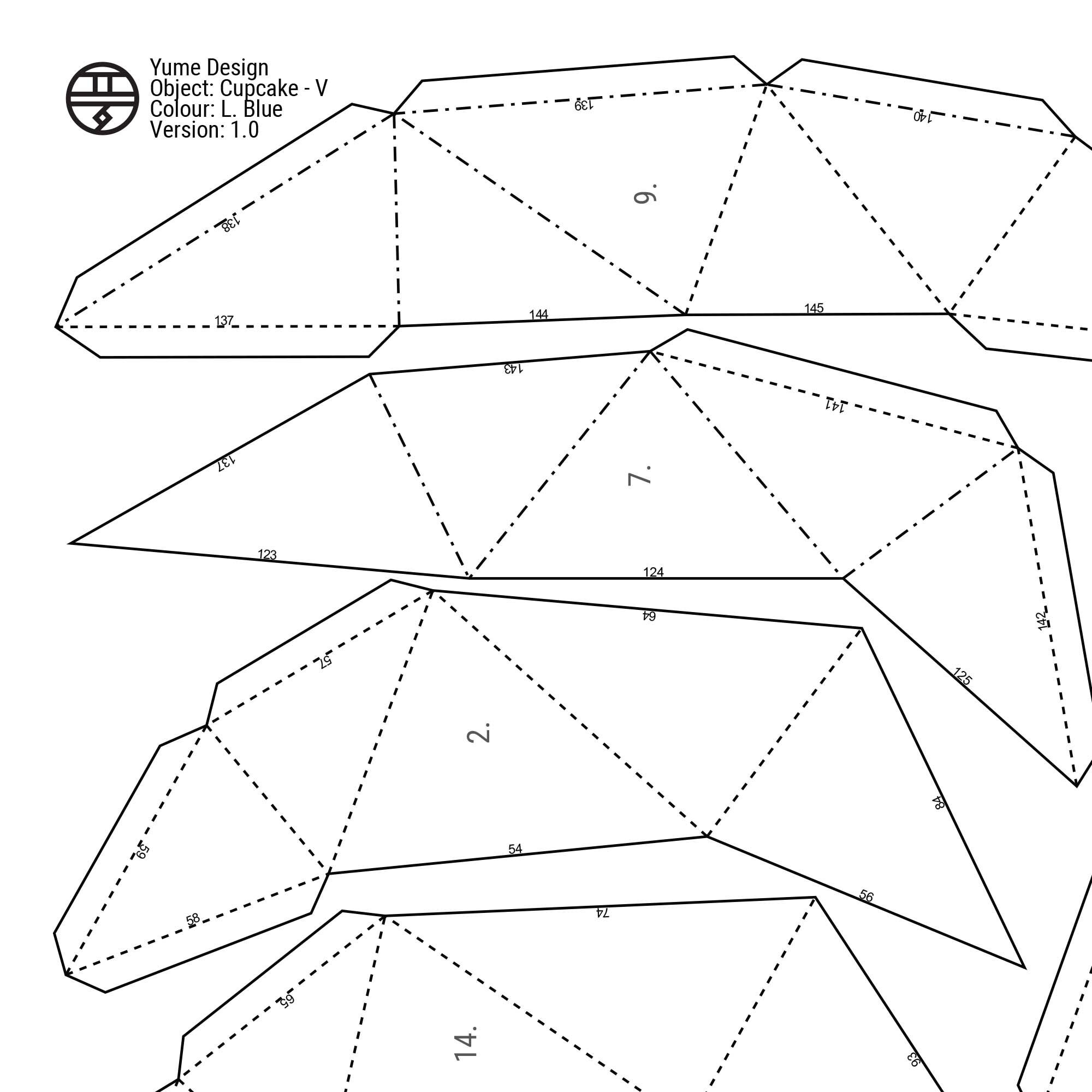 Cupcake Vanilla Creme 3D Papercraft DIY Paper Sculpture Paper Model ...