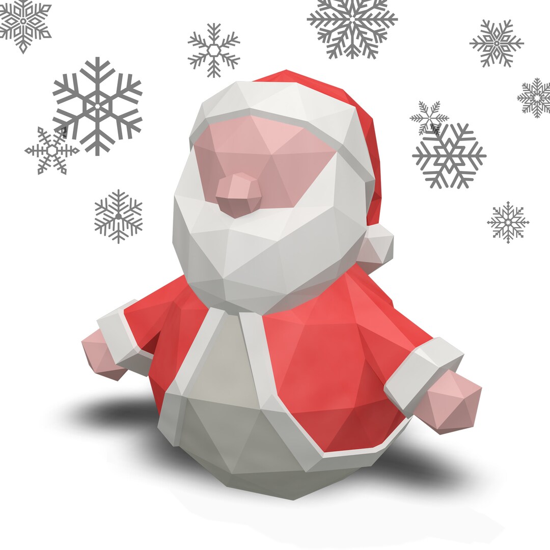 Santa 3D Papercraft || DIY Paper Sculpture || Paper Model Pattern || Do ...