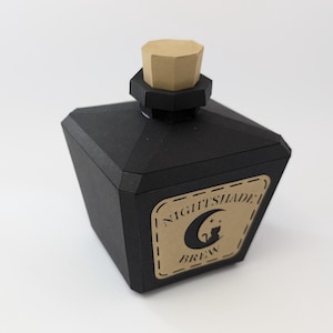 Potion Bottles 3D Papercraft | SVG,PDF | 12 Potions,elixers and Brews ...