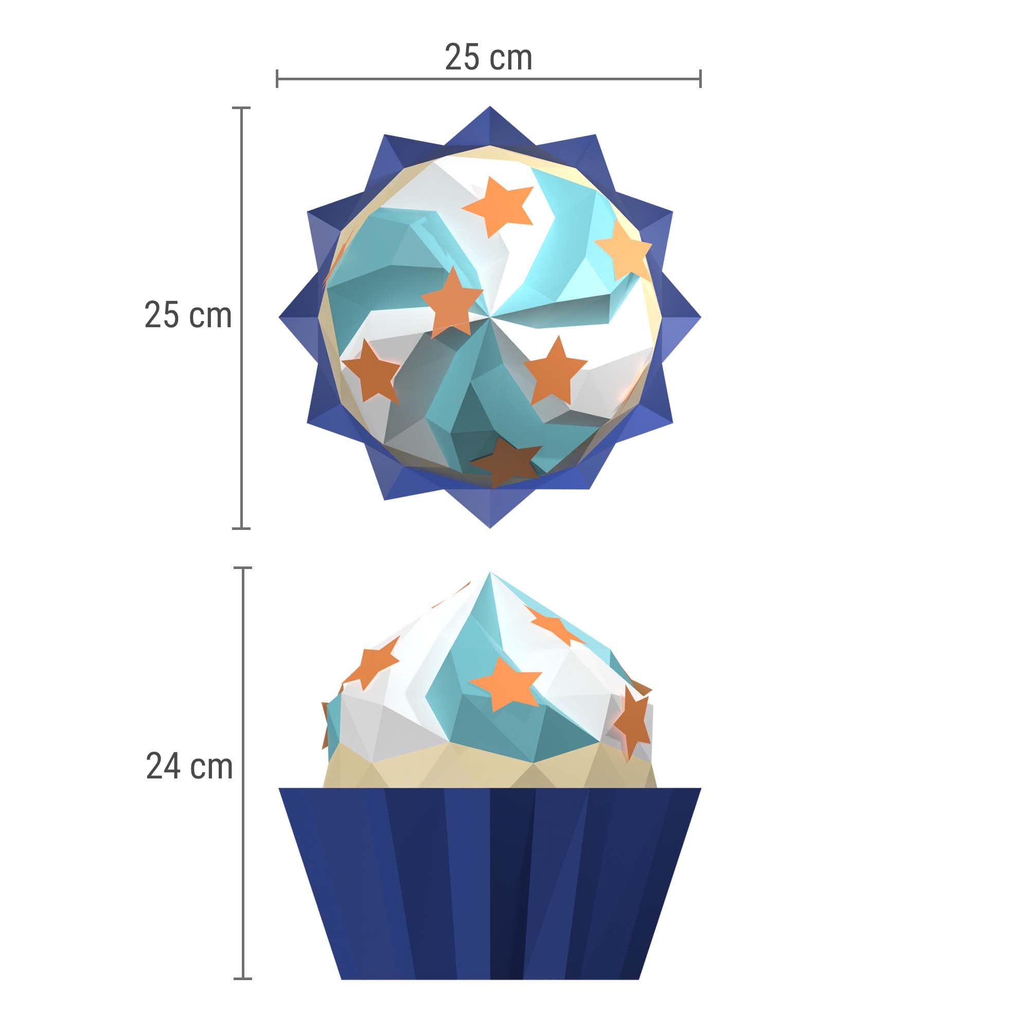 Cupcake Vanilla Creme 3D Papercraft DIY Paper Sculpture Paper Model ...