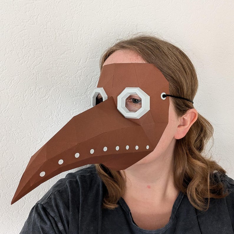 Papercraft Plague Mask Pattern | PDF and SVG Files for Cricut ...