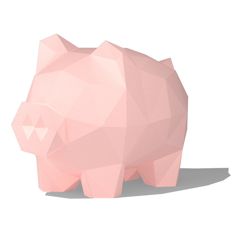 Piggy 3D Papercraft Pig DIY Paper Sculpture Paper - Etsy