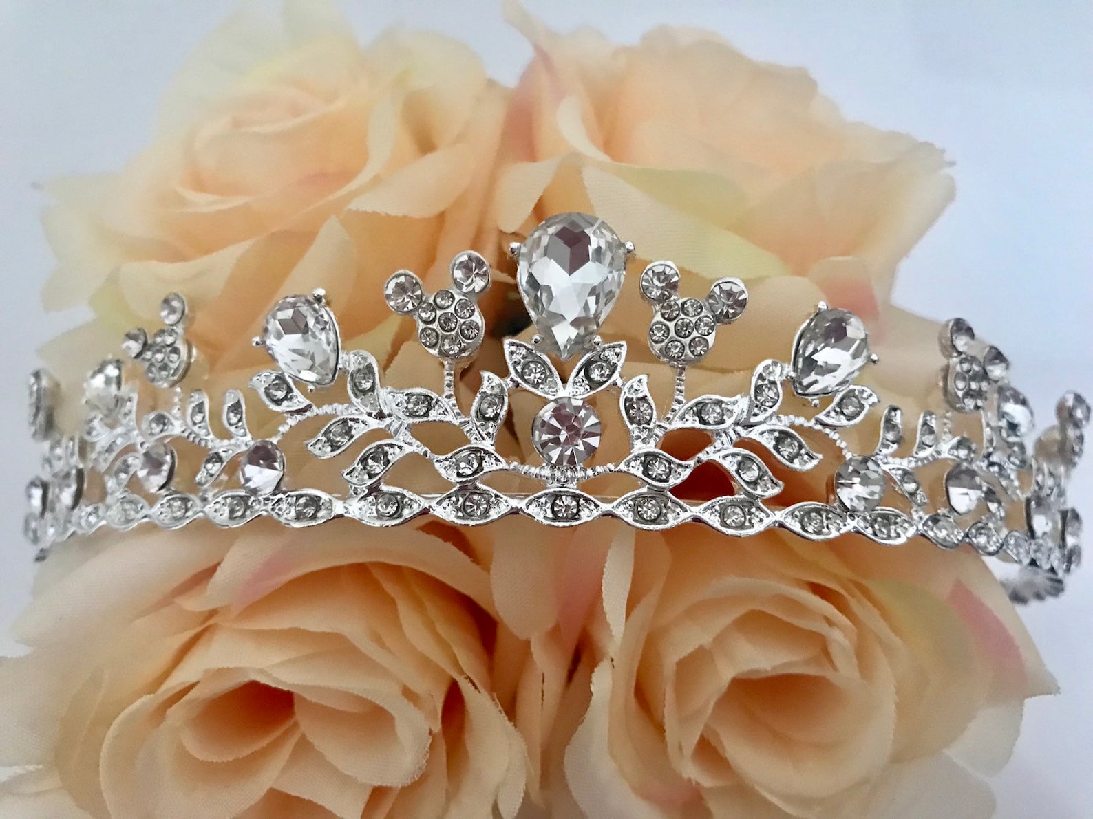 Disney Cinderella Tiara Clear Crystal Mickey Mouse Tiara - Etsy