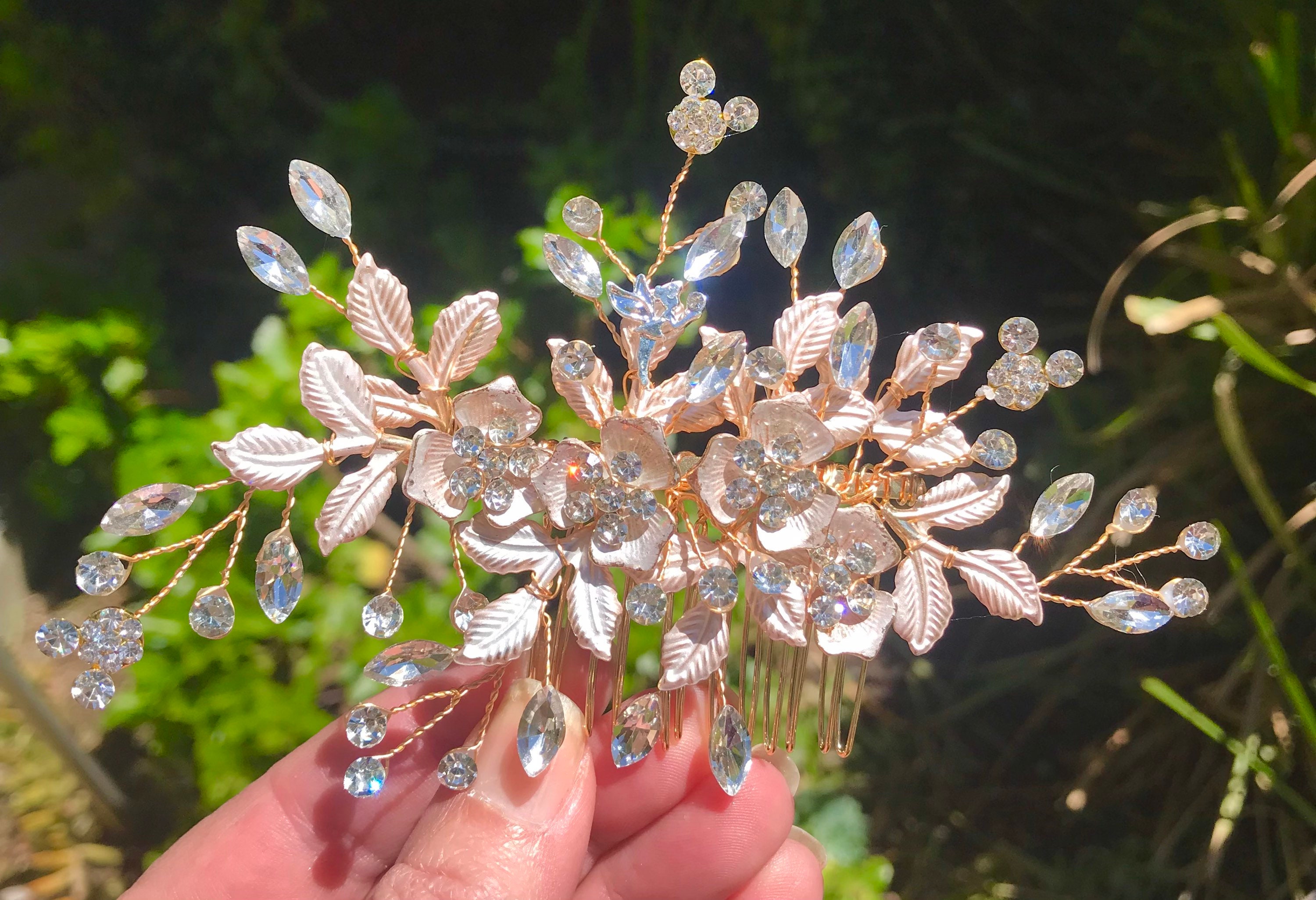 Tinker Bell Hidden Mickey Hair Comb Tinker Bell Wedding - Etsy