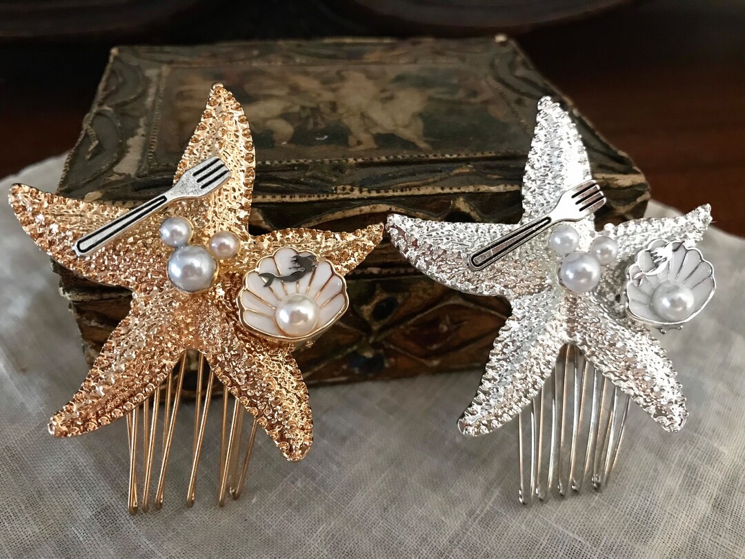 Ariel Hair Comb, Little Mermaid Silver or Gold Comb - Etsy