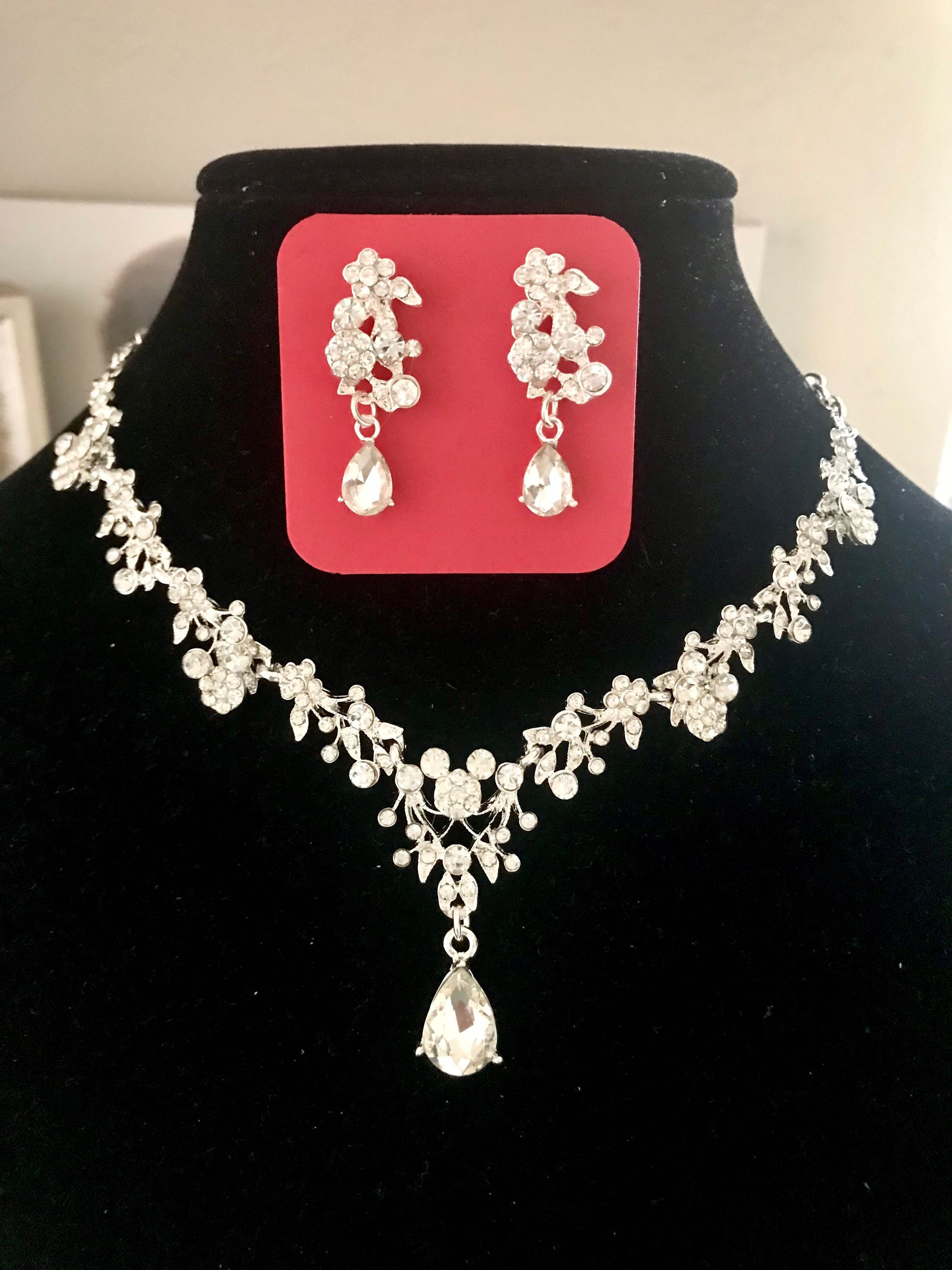 Disney Princess Necklace and Earrings Jewelry Set - Etsy