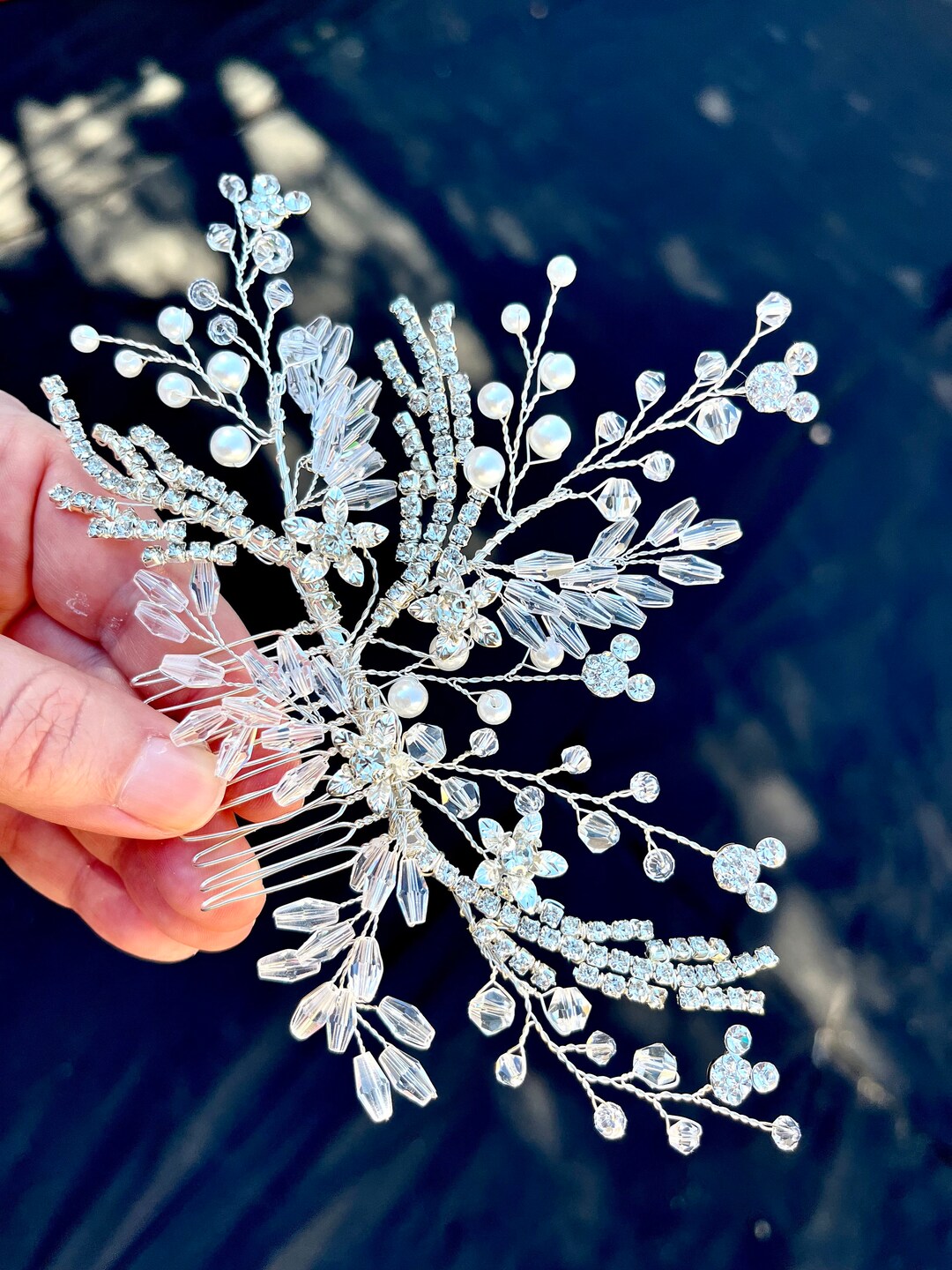 Frozen Elsa Comb,vintage Style Mickey Comb, Disney Wedding Comb, Disney ...