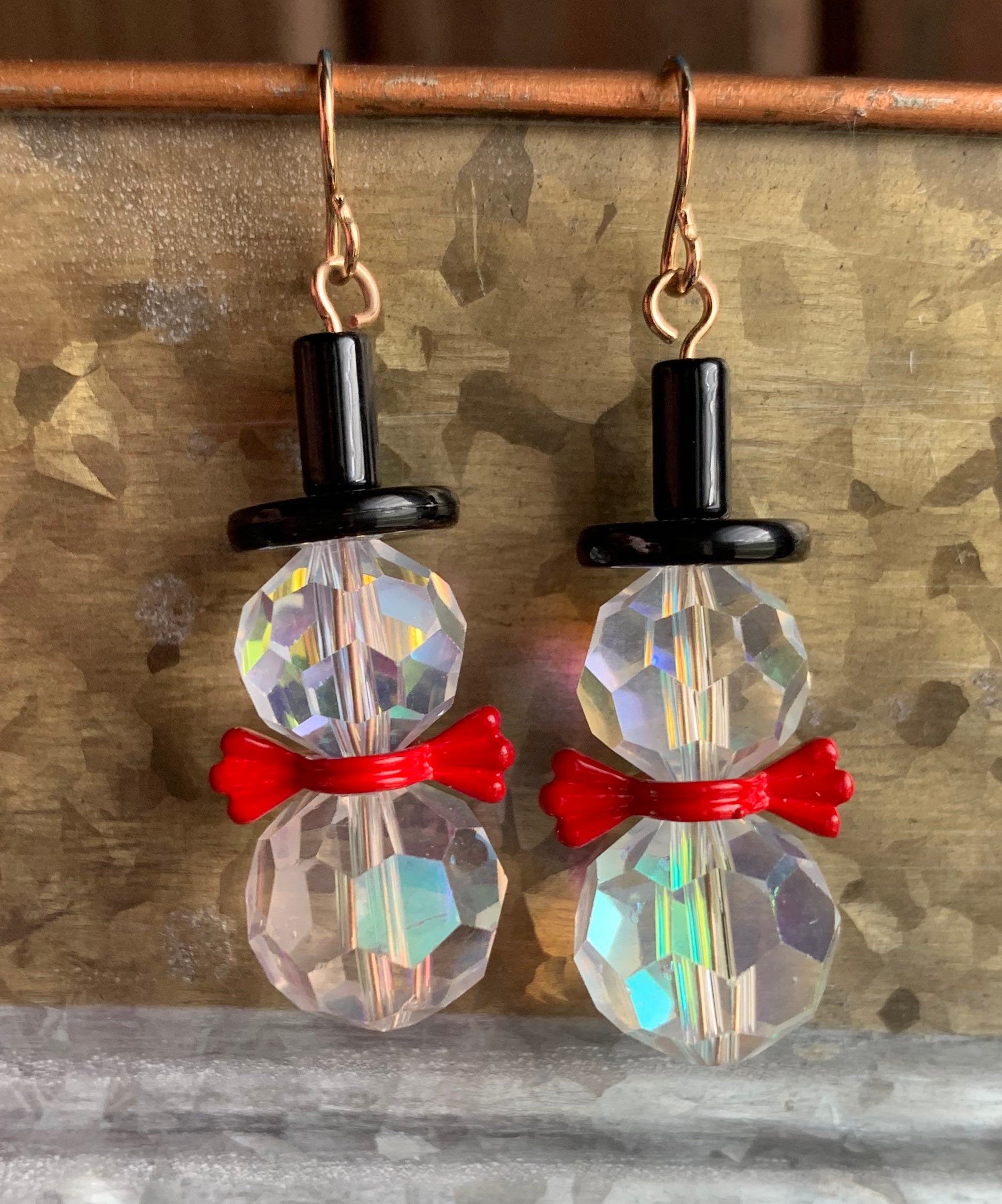 Adorable Crystal Snowman Earrings | Etsy