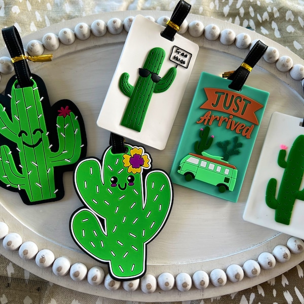 Cactus Luggage Tag - Etsy