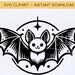 Bat Svg, Bat Clipart SVG for Cricut, Goth Bat Svg Files for Cricut ...