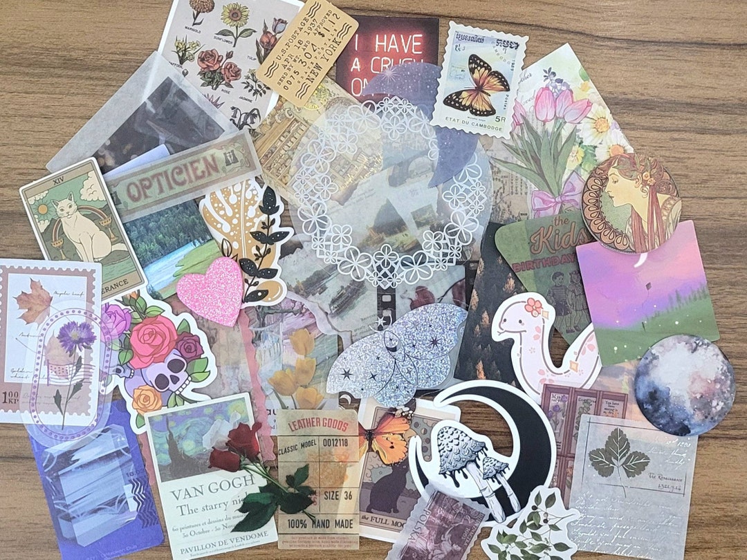 30-40 Pieces Tiny Junk Journal Mystery Kit Ephemera Mystery - Etsy