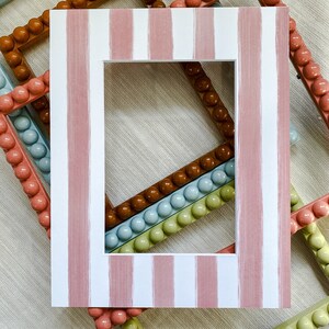 Striped Pattern Photo Mat | Cabana Stripe Mat for Picture Frame ...