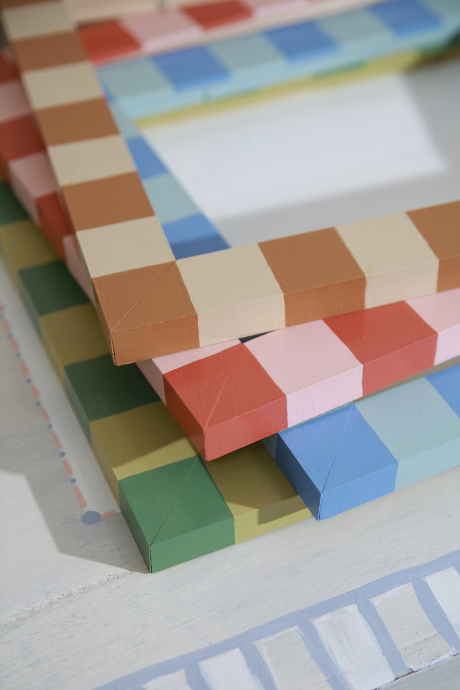Striped Frame | Checkered Frame | Hand Painted Picture Frames | Cottage ...