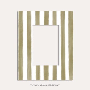 Striped Pattern Photo Mat | Cabana Stripe for Picture Frame | Colorful ...