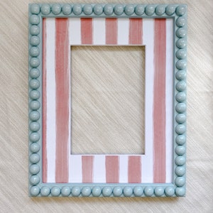 Glossy Beaded Bobbin Picture Frame Lacquered Bobbin Frame Painted ...
