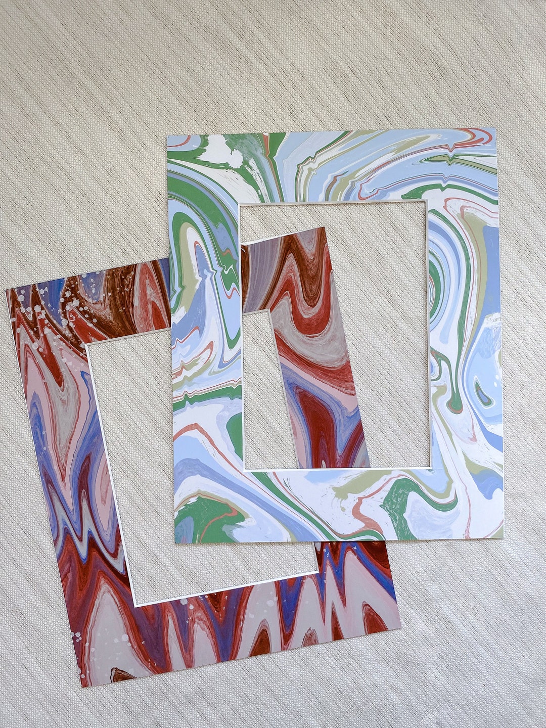 Marble Pattern Photo Mat | Marbleized Paper Matboard for Picture Frame ...