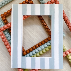 Striped Pattern Photo Mat | Cabana Stripe Mat for Picture Frame ...
