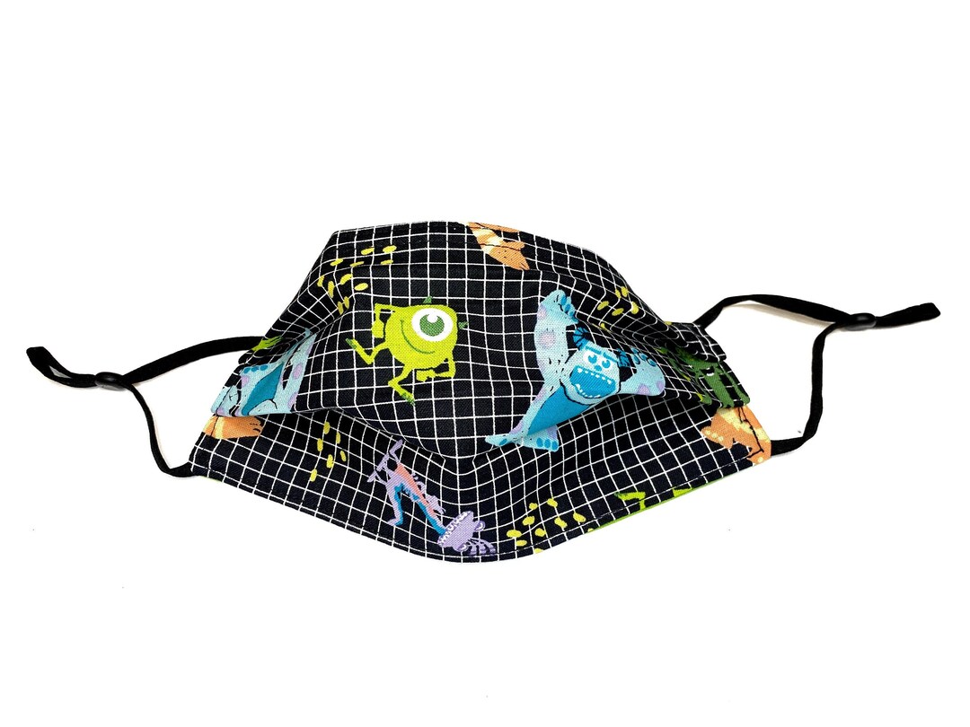 ADJUSTABLE Disney Monster's Inc Sully Mike Wazowski Face Mask - Etsy