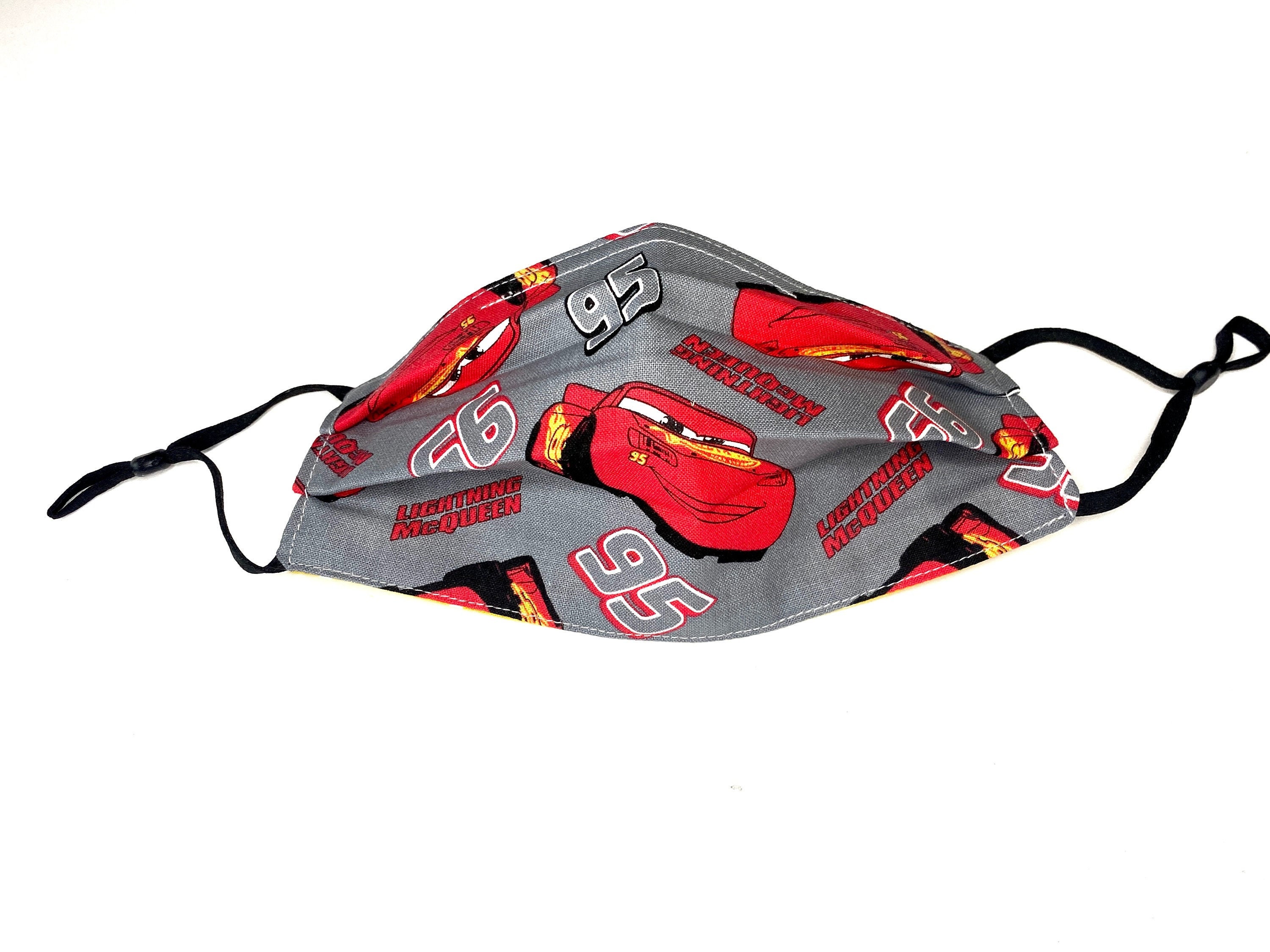 ADJUSTABLE Cars Lightning McQueen Disney Face Mask | Etsy