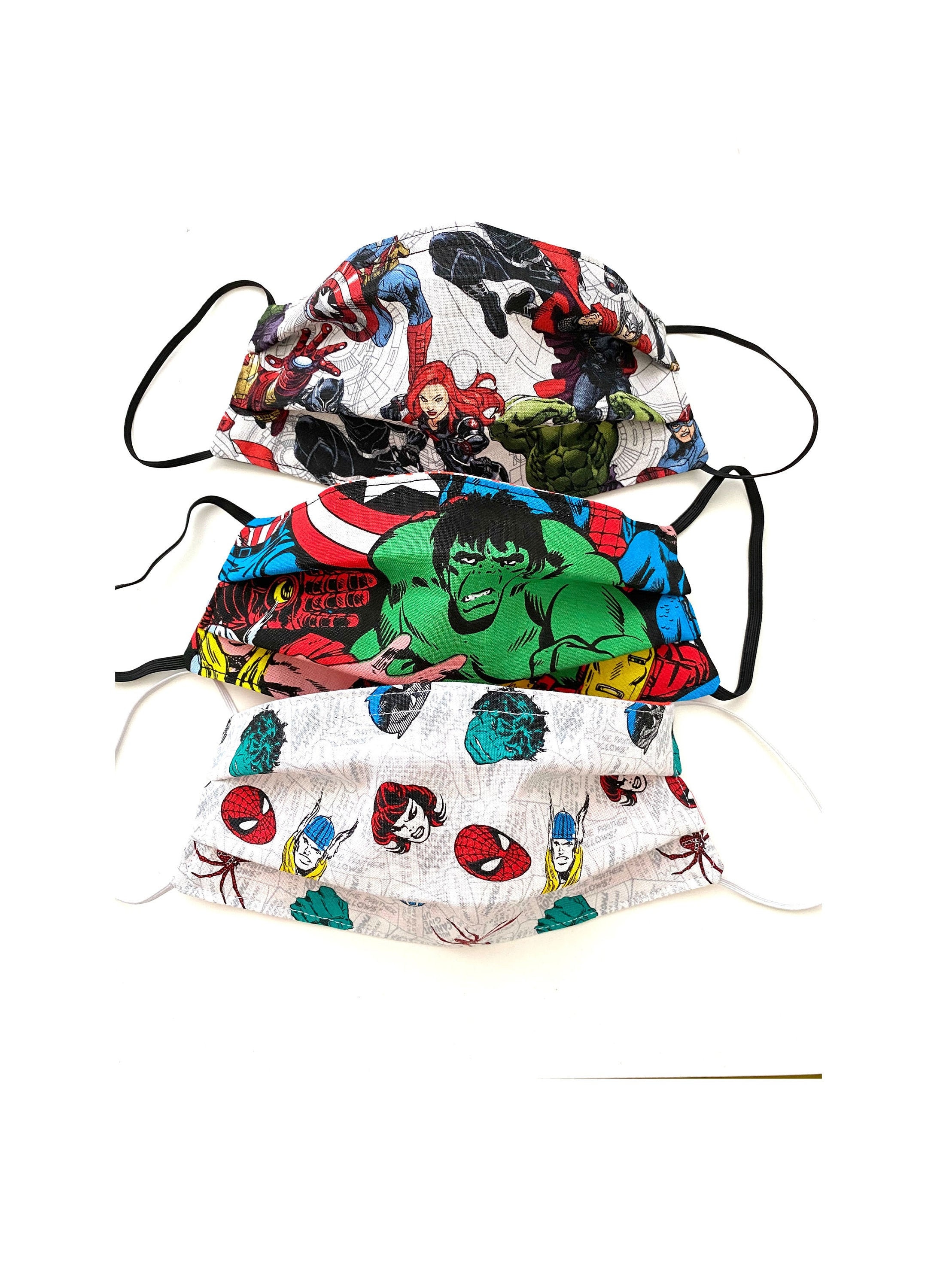 ADJUSTABLE Marvel Avengers Face Mask Men Women Teen or | Etsy