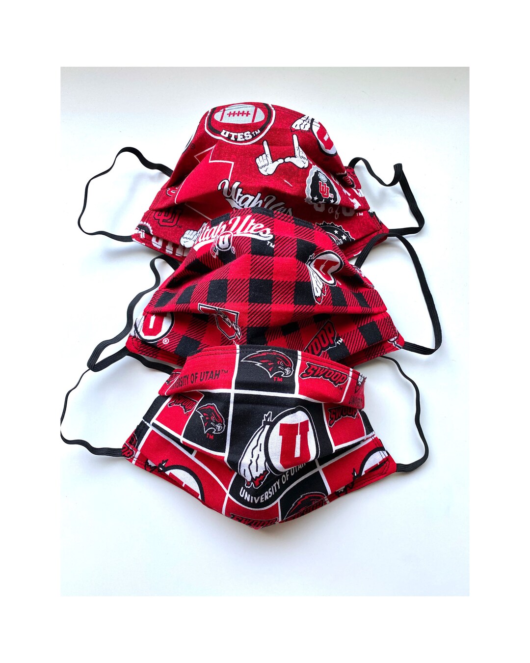 ADJUSTABLE University of Utah Face Mask Men, Women, Teen, or Child ...