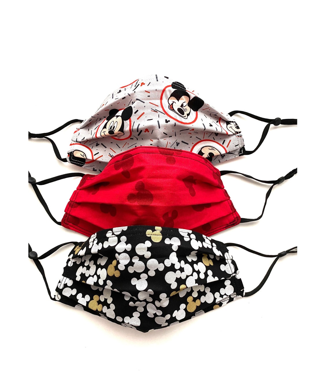 ADJUSTABLE Mickey Mouse Face Mask Kids Women Men Teen - Etsy