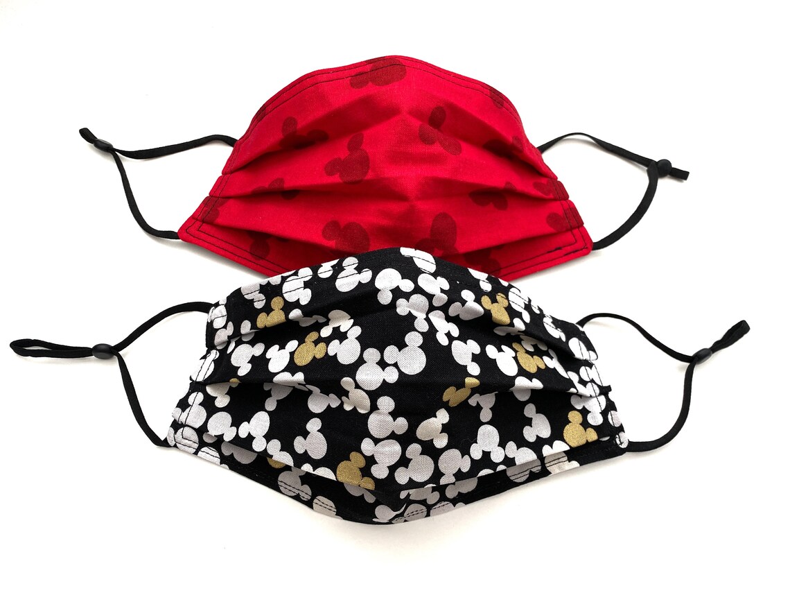 ADJUSTABLE Mickey Mouse Face Mask Kids Women Men Teen | Etsy