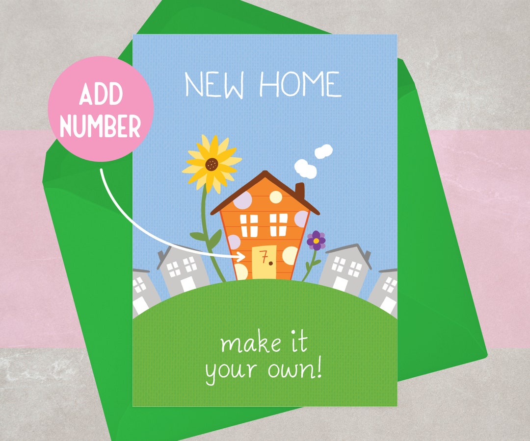 Personalised New Home Card: Illustrated Moving House Card - Etsy