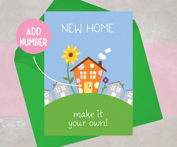 New Home Card Personalised With House Number Make It Your | Etsy