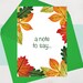 Autumn Note Cards, Notelets, Illustrated Autumn Leaves Print, Pack of ...