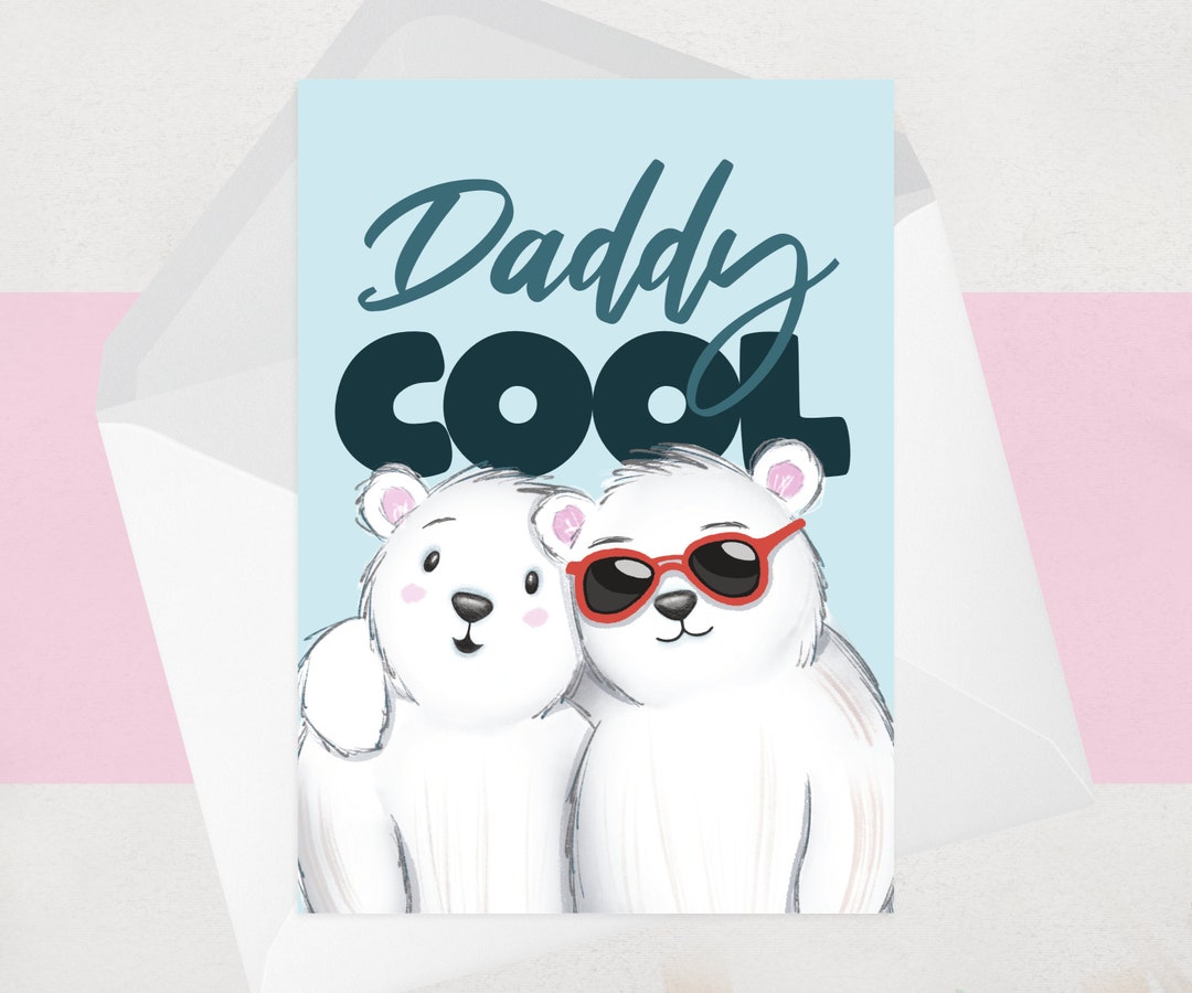 Daddy Cool Birthday Card for Coolest Dad - Funny Card for Stylish ...
