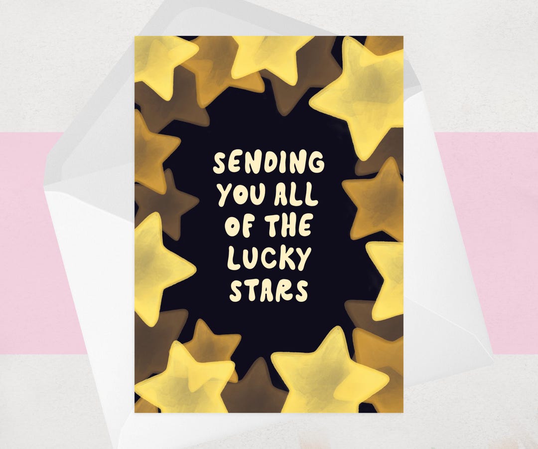 Lucky Stars Good Luck Card: New Job, Adventures, IVF - Etsy
