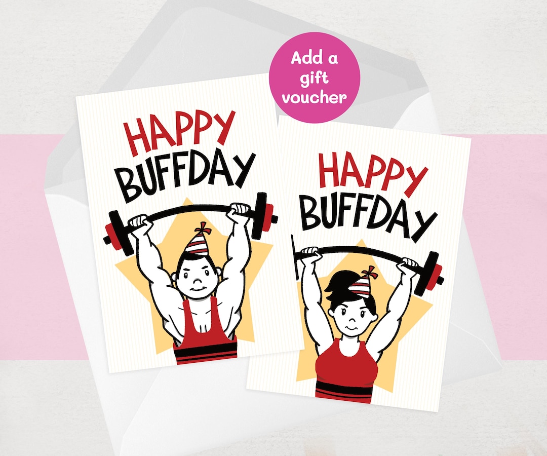 Funny Gym Birthday Card | Fitness Gift for Him or for Her | Happy ...