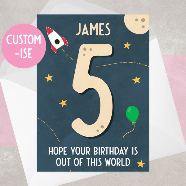 5th Birthday Space Theme - Etsy
