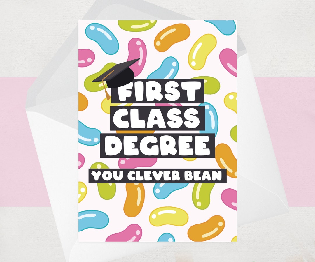 First Class Degree Graduation Card | 1st Class Honours Congratulations Card | Masters | Mortar ...