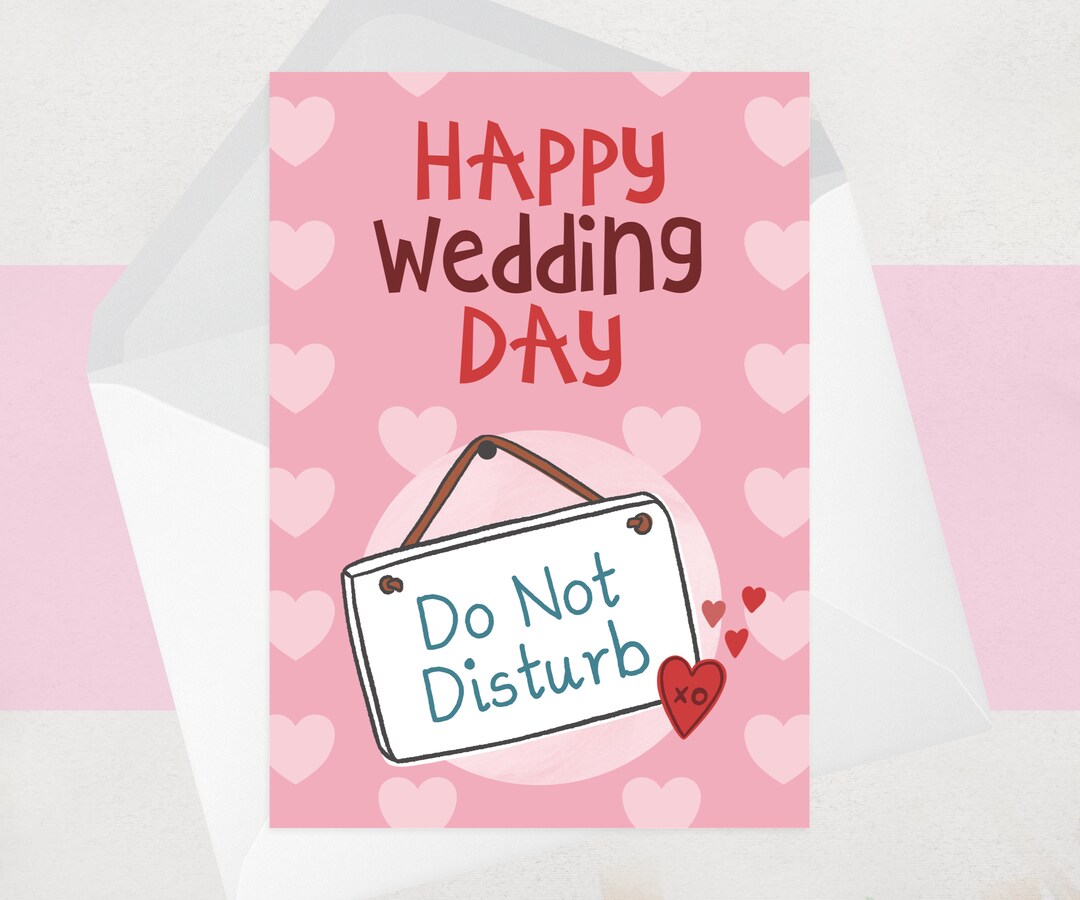 Funny Wedding Day Card: Do Not Disturb, Cheeky Couple - Etsy