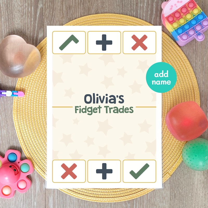 Fidget Trading Board Printable - Etsy
