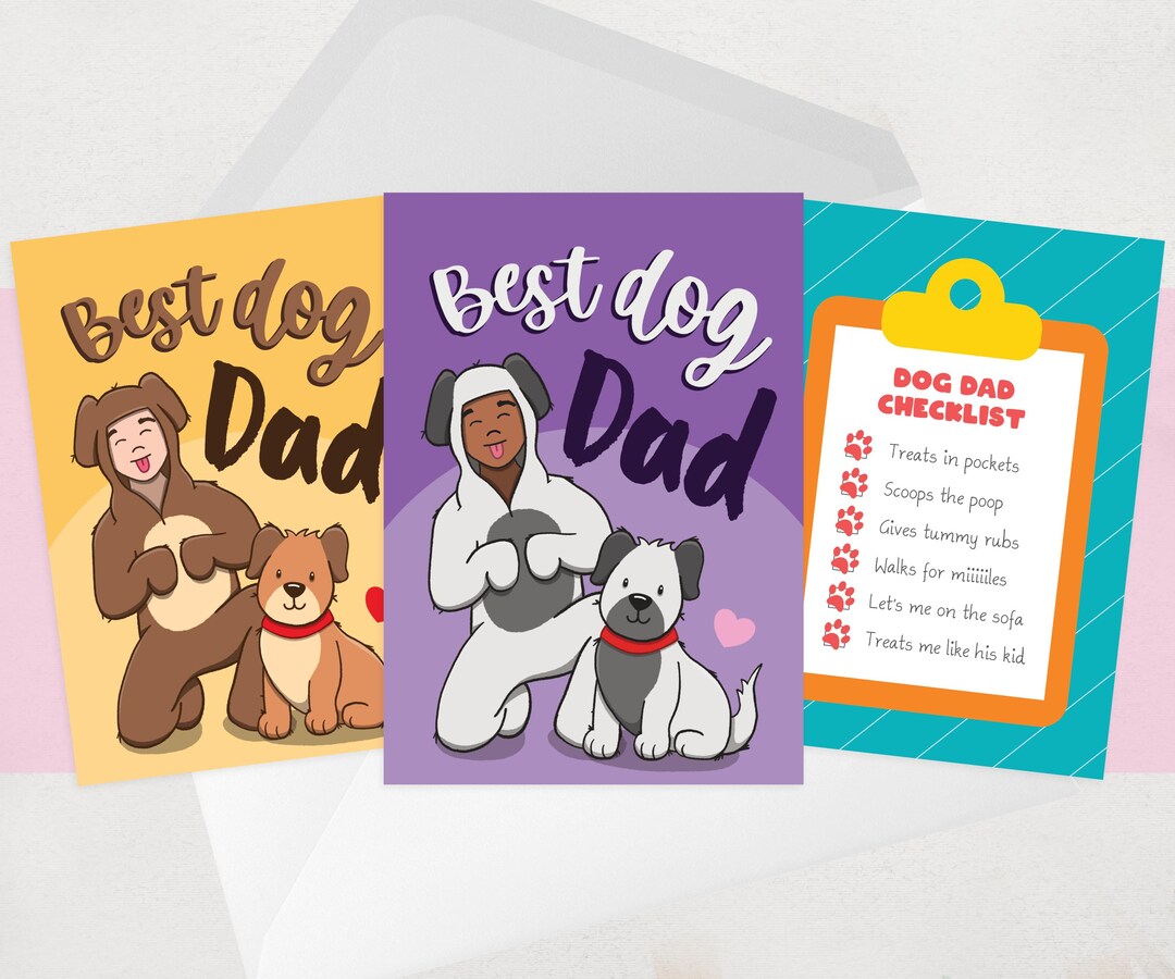 Dog Dad Fathers Day Card From the Dog - Funyn, Cute Father's Day Card ...