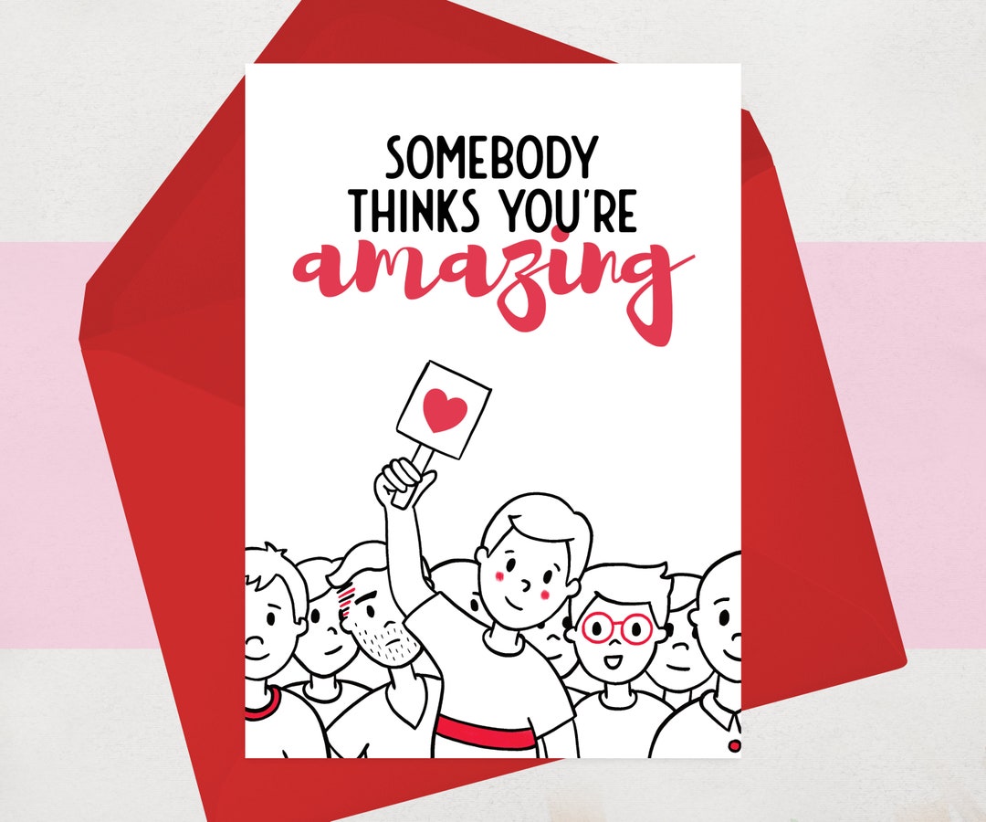 Secret Admirer Valentines Card Cute, Funny, Sweet Valentine Day Card ...