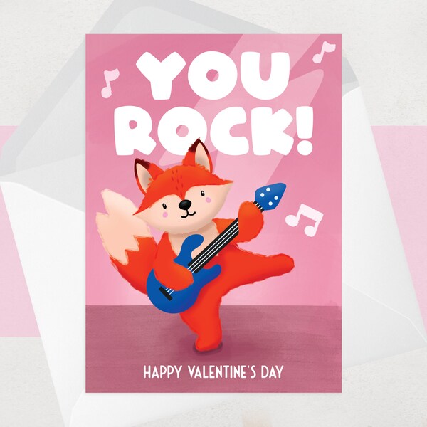 You Rock Valentine - Etsy