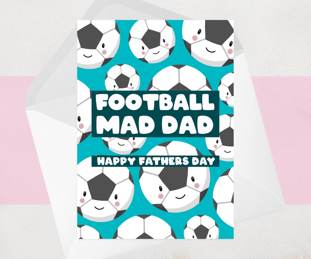 Football Fathers Day Card Soccer Father's Day Card for Footy Mad Dad - Etsy