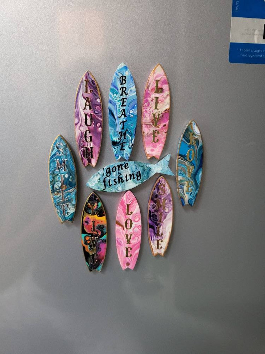 Surfboard Fridge Magnets | Surf Gift | Positive Quote With a Beach Feel ...