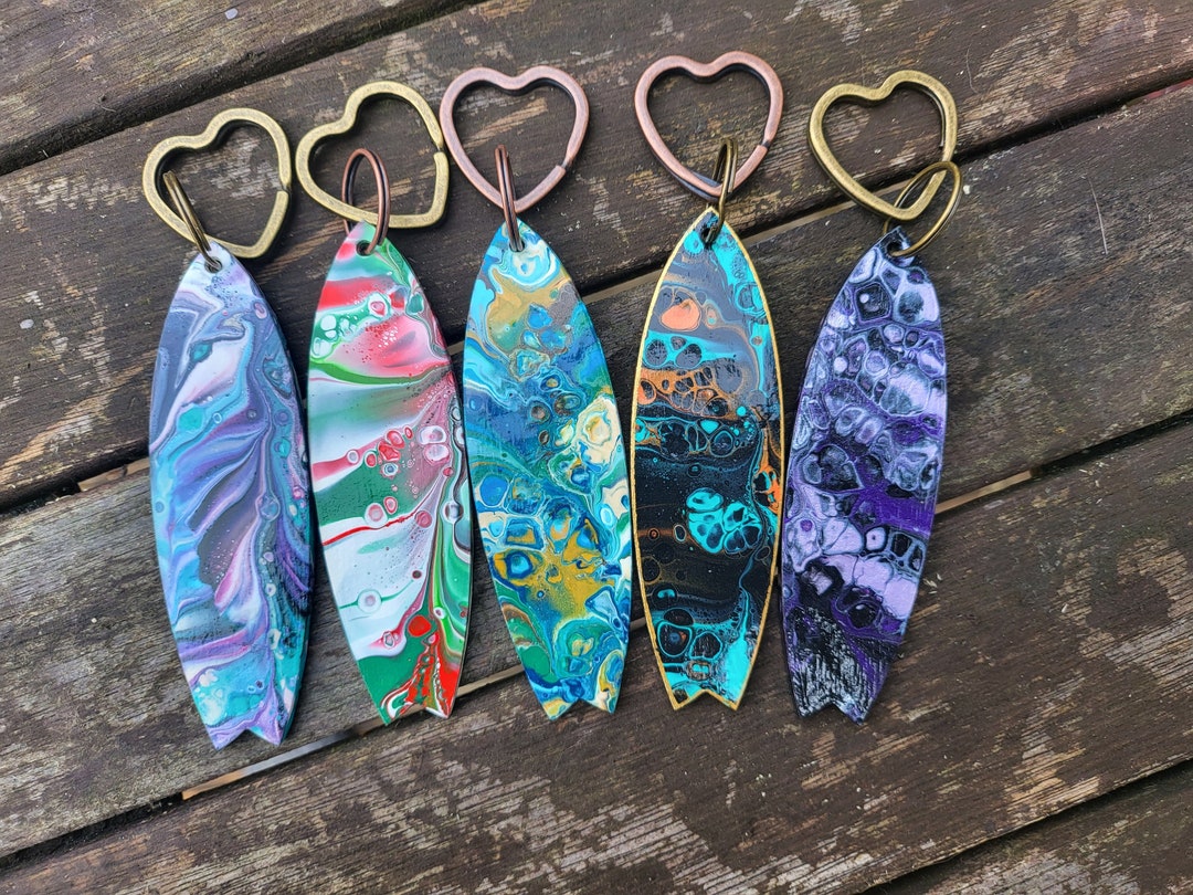 Surfboard Keychains | Surfboard Gift | Miniature Piece of Art to Carry ...