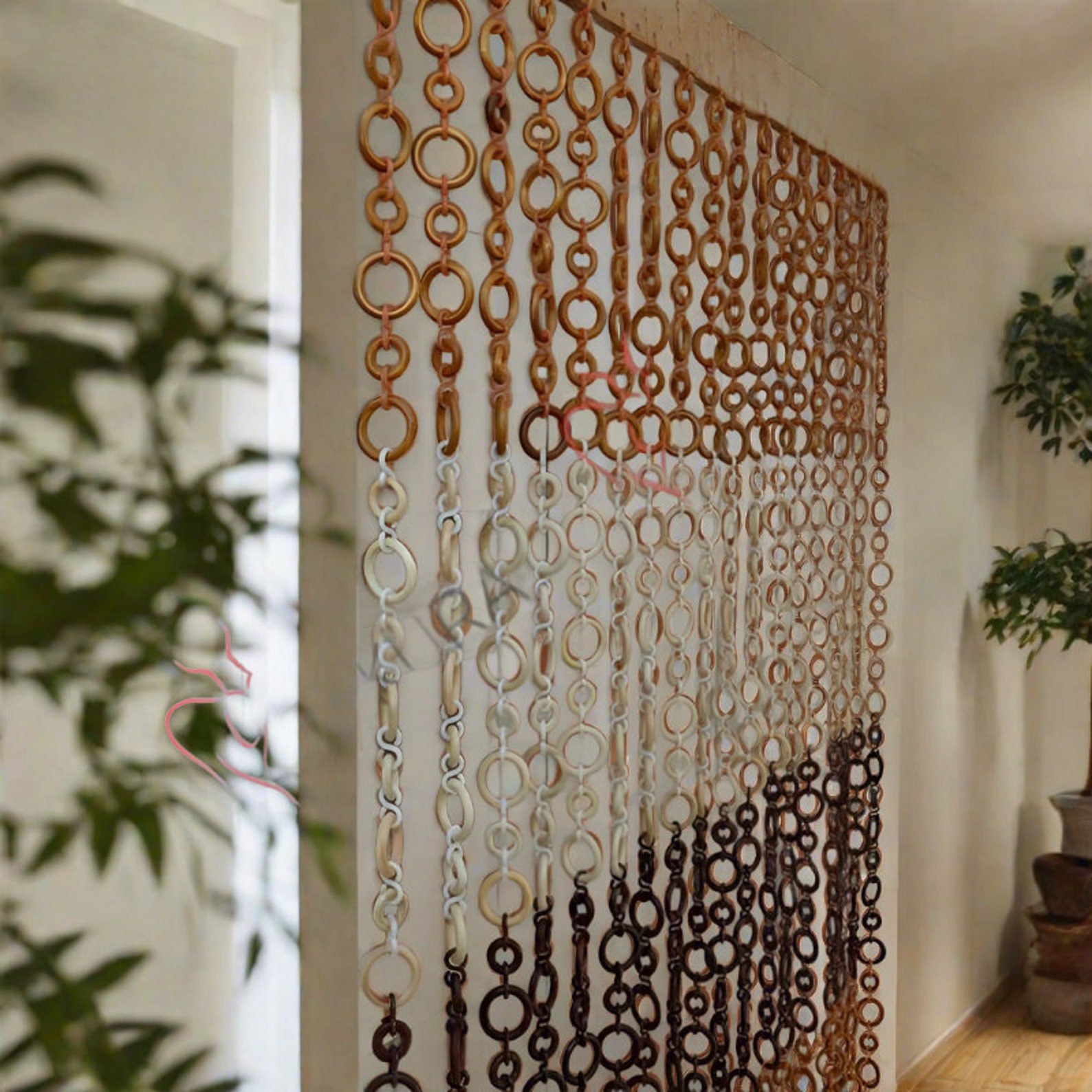 Bohemian Style Door Curtains - Customizable Bead Curtain Doorway - Gift ...