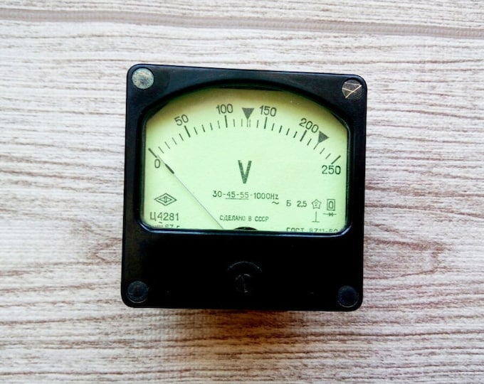 Functional Voltmeter USSR Industrial Voltmeter Steampunk Decor Tested ...