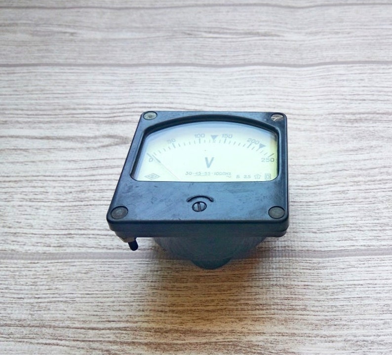 Retro Voltage Reader - Antique Tech Decor - Industrial Chic Home Accent ...