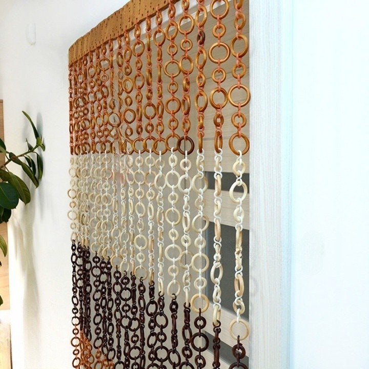 Bohemian Style Door Curtains - Customizable Bead Curtain Doorway - Gift ...
